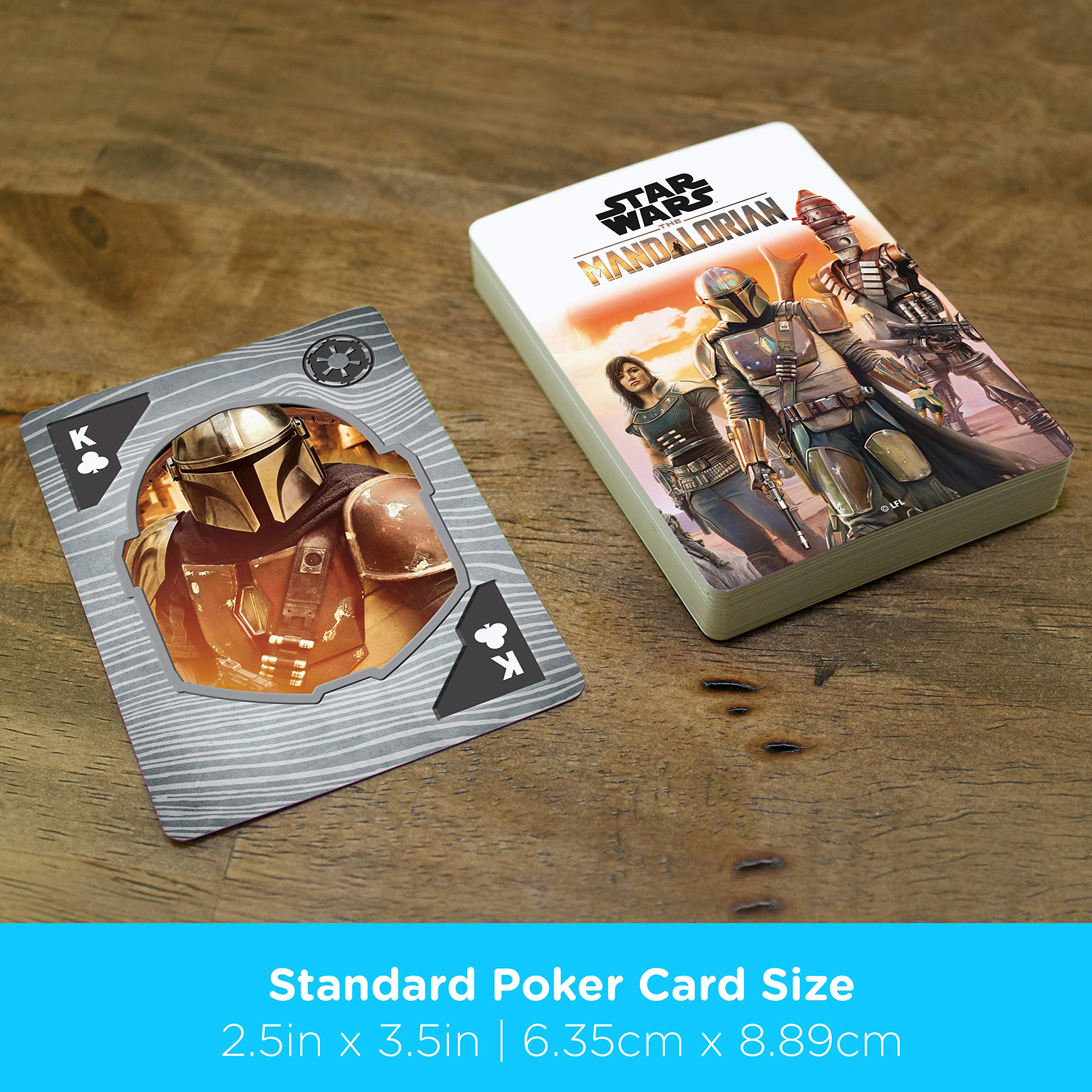 AQUARIUS Star Wars Playing Cards - The Mandalorian Themed Deck of Cards for Your Favorite Card Games - Officially Licensed Star Wars Merchandise & Collectibles