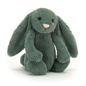 jellycat bashful forest bunny stuffed animal, medium 12 inches