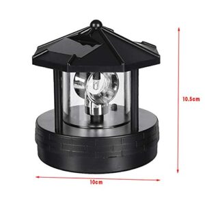 Weoto Solar LED Rotating Lighthouse, Bright LED Patio Decking Garden Rotating Light, Garden Yard Lawn Lamp for Outdoor Home