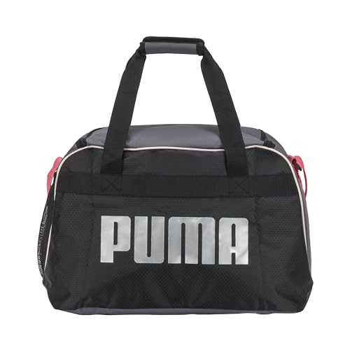 PUMA unisex adult Evercat Defiance Duffel Bag, Black/Grey, One Size US