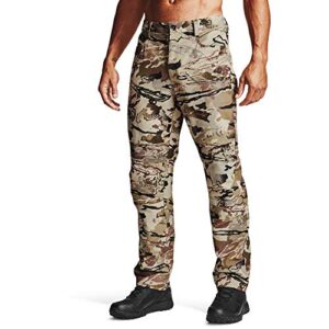 under armour mens backwoods straight leg pants , ua barren camo (999)/black , 36/30