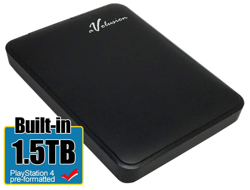 Avolusion 1.5TB USB 3.0 Portable PS4 External Hard Drive (PS4 Pre-Formatted) HD250U3-Z1-1.5TB-PS - 2 Year Warranty