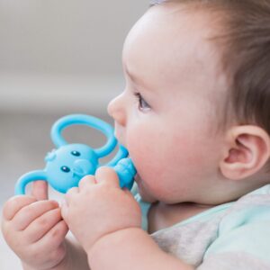 Nuby Yogis All Silicone Soothing Teether, Elephant