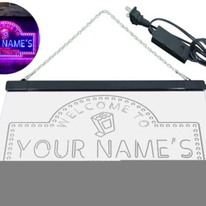 ADVPRO Personalized Your Name Est Year Theme Home Theater Cinema Dual Color LED Neon Sign Red & Blue 16" x 12" st6s43-ph2-tm-rb