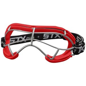 stx lacrosse 4sight+ s adult goggle, red