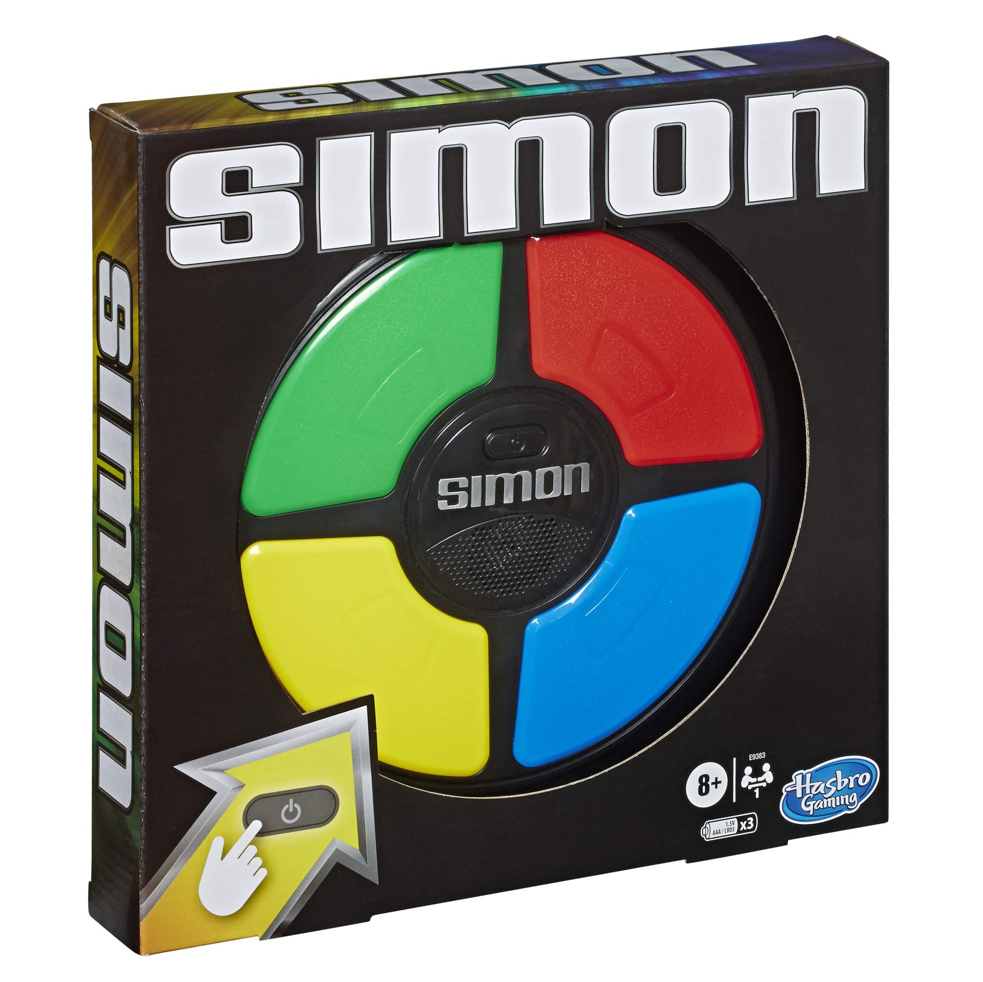 Hasbro Gaming Simon Handheld Electronic Memory Game With Lights and Sounds for Kids Ages 8 and Up