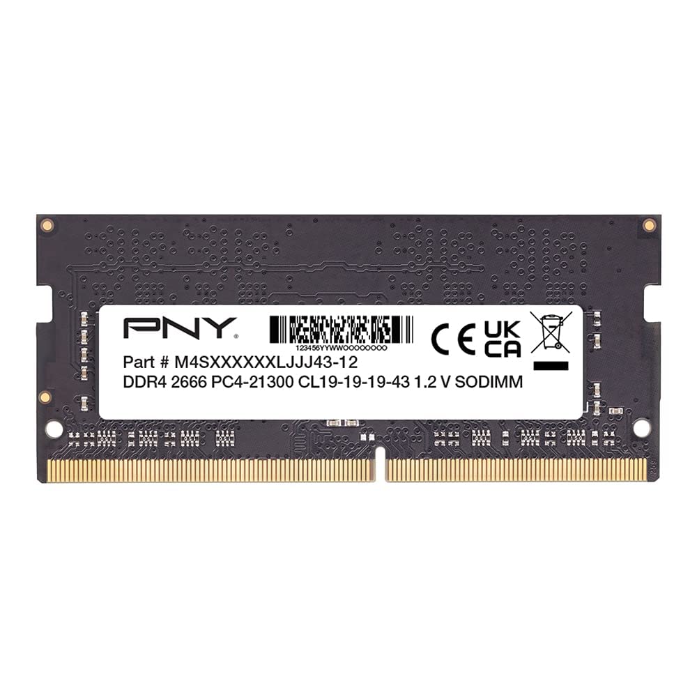 PNY Performance 16GB DDR4 DRAM 2666MHz (PC4-21300) CL19 (Compatible with 2400MHz or 2133MHz) 1.2V Notebook/Laptop (SODIMM) Computer Memory RAM – MN16GSD42666