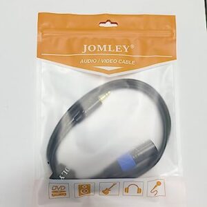 JOMLEY 3.5mm to XLR Cable, XLR to 3.5mm Unbalanced Aux Micphone Cbale, 1/8 inch Mini Jack Stereo to XLR Male Cord Adapter for Cell Phone, Laptop, Speaker, Mixer - 3.3ft