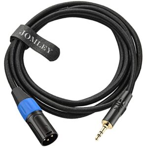 JOMLEY 3.5mm to XLR Cable, XLR to 3.5mm Unbalanced Aux Micphone Cbale, 1/8 inch Mini Jack Stereo to XLR Male Cord Adapter for Cell Phone, Laptop, Speaker, Mixer - 3.3ft