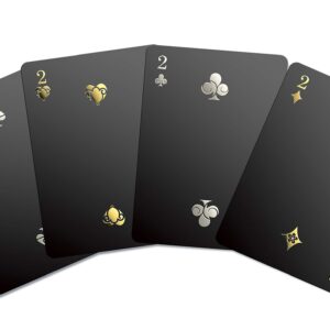 Gent Supply Black Waterproof Playing Cards - Day of The Dead, Gold Silver & Black Edition