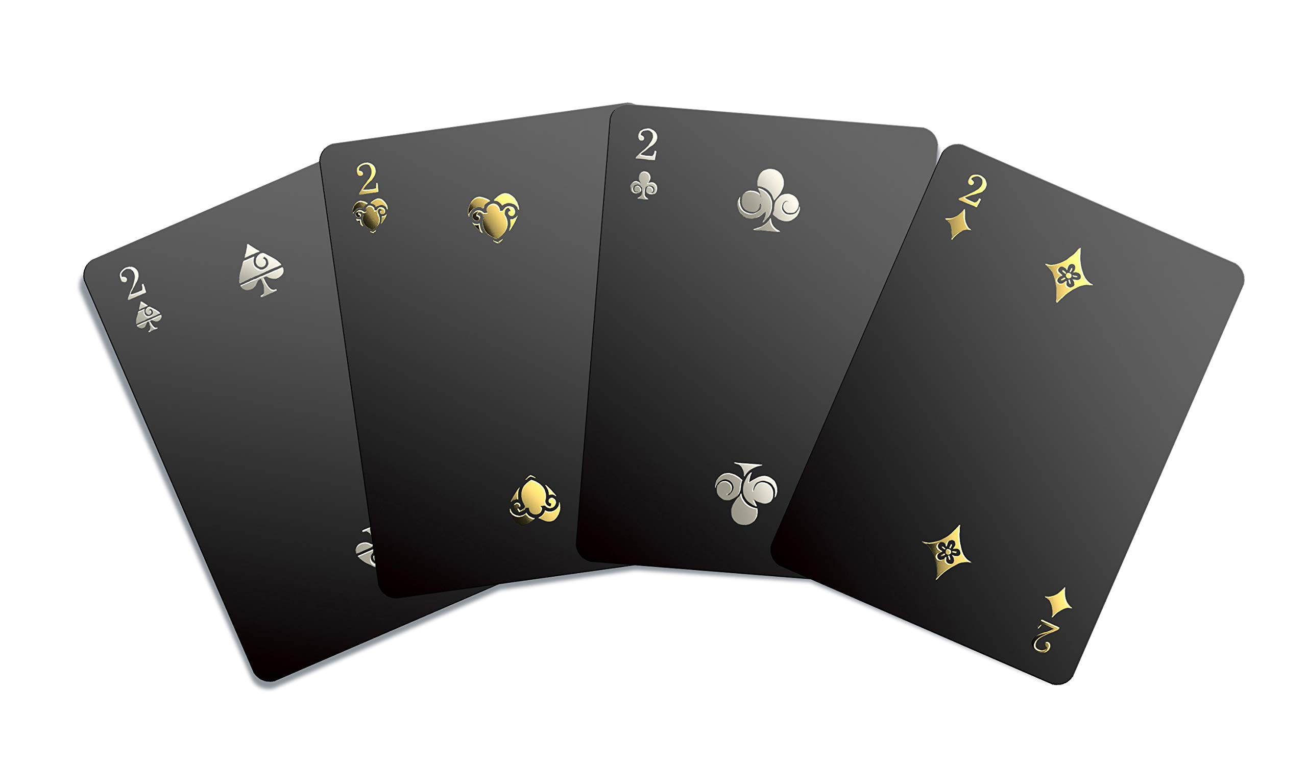 Gent Supply Black Waterproof Playing Cards - Day of The Dead, Gold Silver & Black Edition