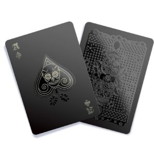 Gent Supply Black Waterproof Playing Cards - Day of The Dead, Gold Silver & Black Edition