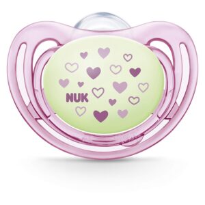 NUK Airflow Glow-in-The-Dark Pacifiers, 6-18 Months, 2 Pack