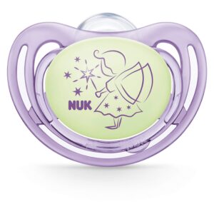 NUK Airflow Glow-in-The-Dark Pacifiers, 6-18 Months, 2 Pack