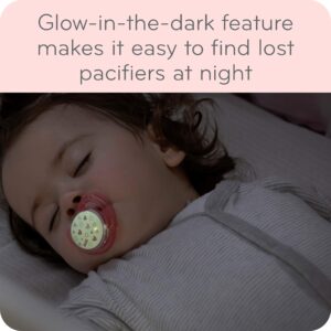 NUK Airflow Glow-in-The-Dark Pacifiers, 6-18 Months, 2 Pack