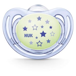 NUK Airflow Glow-in-The-Dark Pacifiers, Baby Boys, 0-6 Months, 2 Pack, 0.09 Pounds