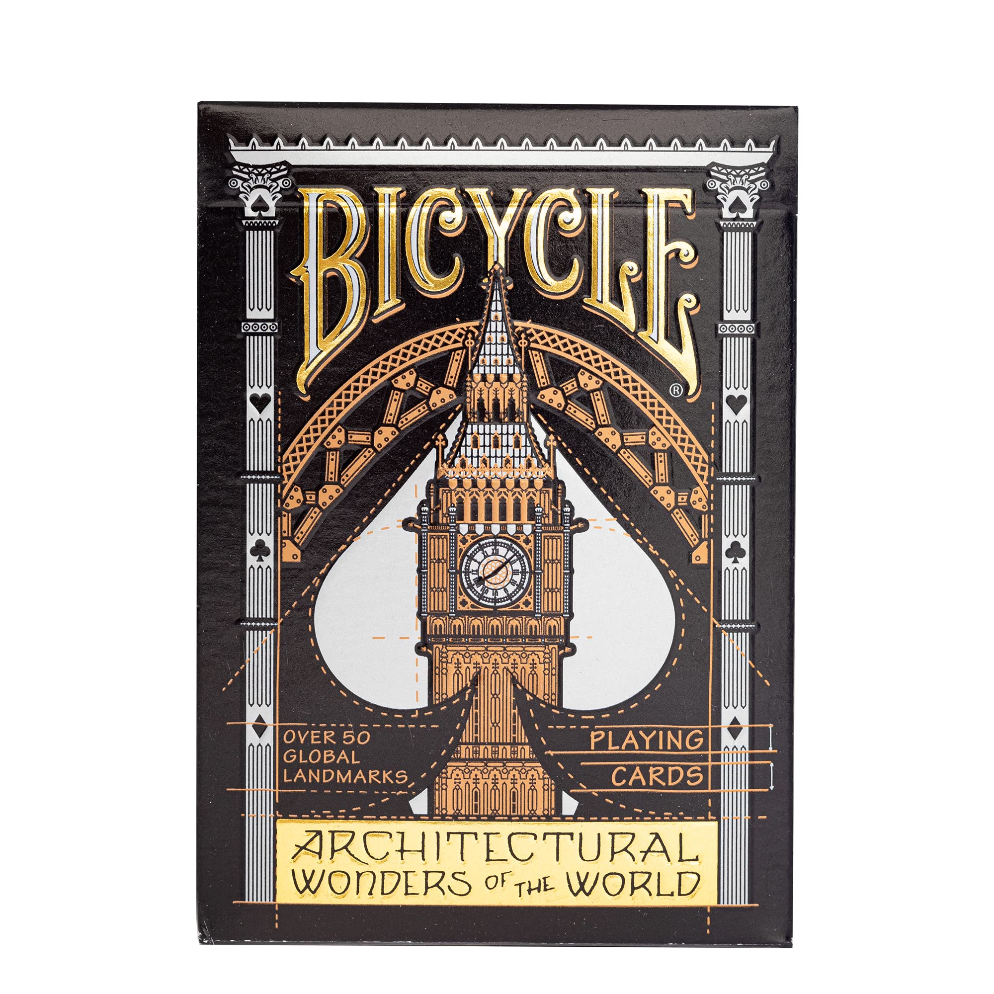 Bicycle Architectural Wonders of The World Playing Cards, Black