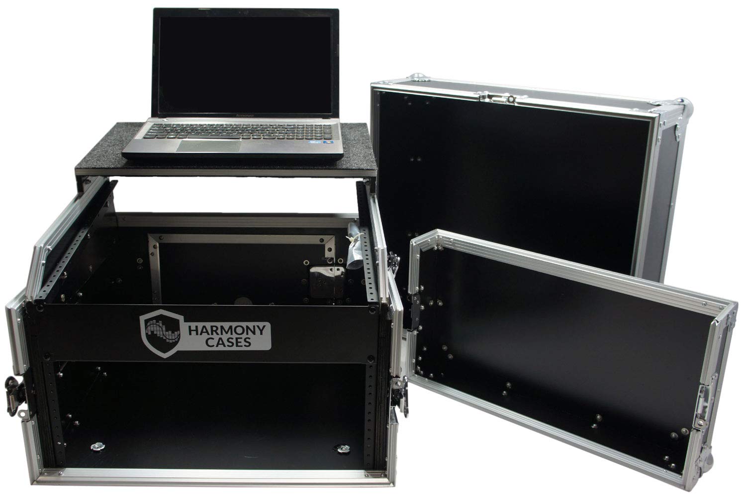 Harmony Audio Cases HCM4ULT DJ Laptop Glide 10U Slant Top 6U Vertical Rack Case New