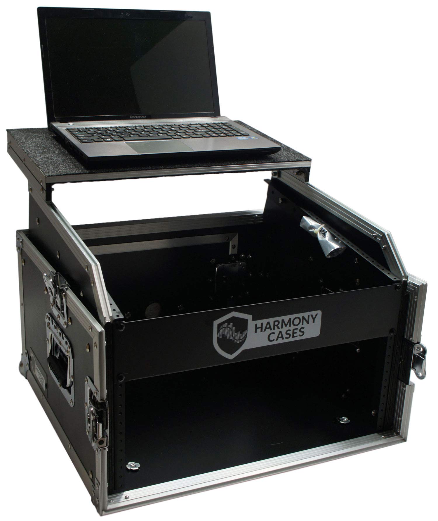 Harmony Audio Cases HCM4ULT DJ Laptop Glide 10U Slant Top 6U Vertical Rack Case New