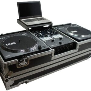 Harmony Audio HC2T1272WLT DJ Battle Coffin Compatible with (2) Rane 12 Turntables & Rane 72 Mixer - Case Only