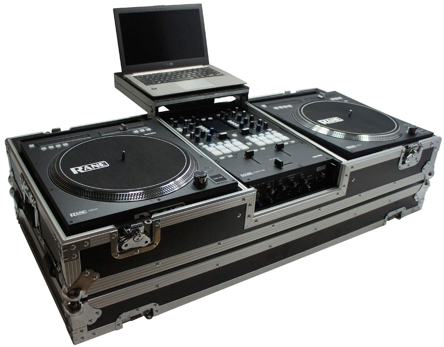 Harmony Audio HC2T1272WLT DJ Battle Coffin Compatible with (2) Rane 12 Turntables & Rane 72 Mixer - Case Only