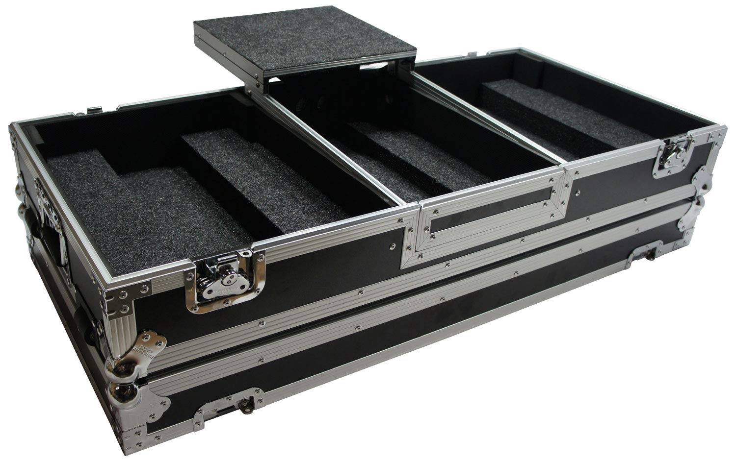 Harmony Audio HC2T1272WLT DJ Battle Coffin Compatible with (2) Rane 12 Turntables & Rane 72 Mixer - Case Only