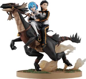 kadokawa re: zero - starting life in another world: rem & subaru (attack on the white whale version) pvc figure