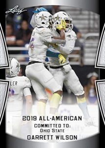 10-ct lot garrett wilson 2019 leaf us army all-american rookies rcs ohio state