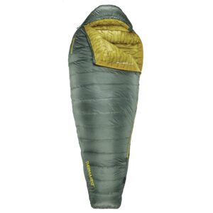 therm-a-rest questar 20f/-6c lightweight down mummy sleeping bag, regular, balsam