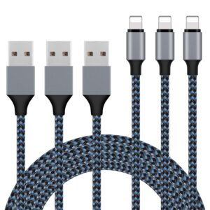 iphone charger, sundix 3pack 9ft lightning cable iphone charger cable nylon braided charging cord compatible iphone 14/13/12/12pro/12promax/11/11pro/11pro max/xs/xs max/xr/x/8/8plus/7/7plus and more