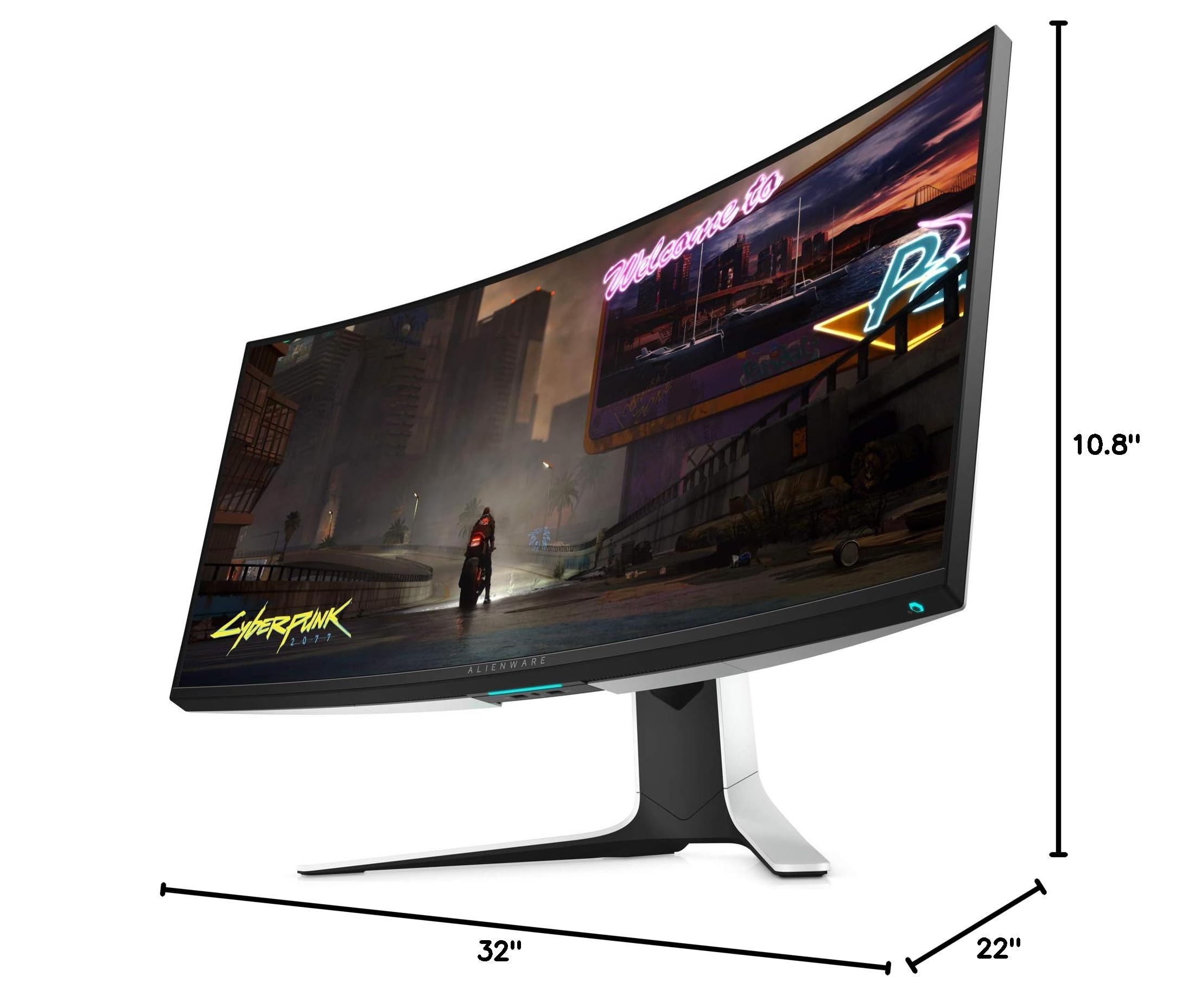 Alienware 120Hz UltraWide Gaming 34 Inch Curved Monitor with WQHD (3440 x 1440) Anti-Glare Display, 2ms Response Time, Nvidia G-Sync, Lunar Light - AW3420DW