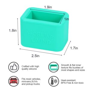 Morlike Silicone Belt Buckle Holder Booster (Light Blue, 2 Pack)