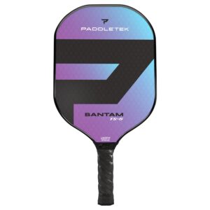 paddletek bantam ts-5 pickleball paddle | professional pickleball paddles with honeycomb core, textured fiberglass epoxy hybrid surface, bantam polycore & high tack performance grip | usapa approved