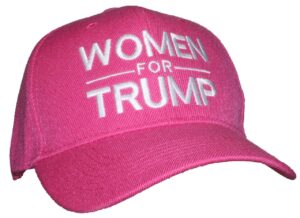 tropic hats adult embroidered women for trump adjustable ballcap - dark pink w/white thread