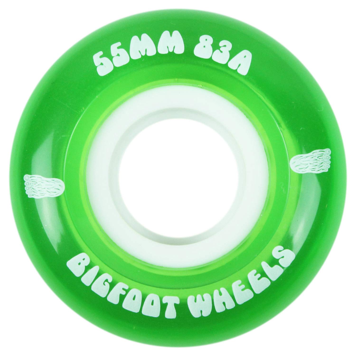 Skateboard Cruiser Trucks and Wheels Package 83A Soft Wheels - ABEC 5 Bearings (55mm 83A Green, Core 5.25" Silver (8.25"))