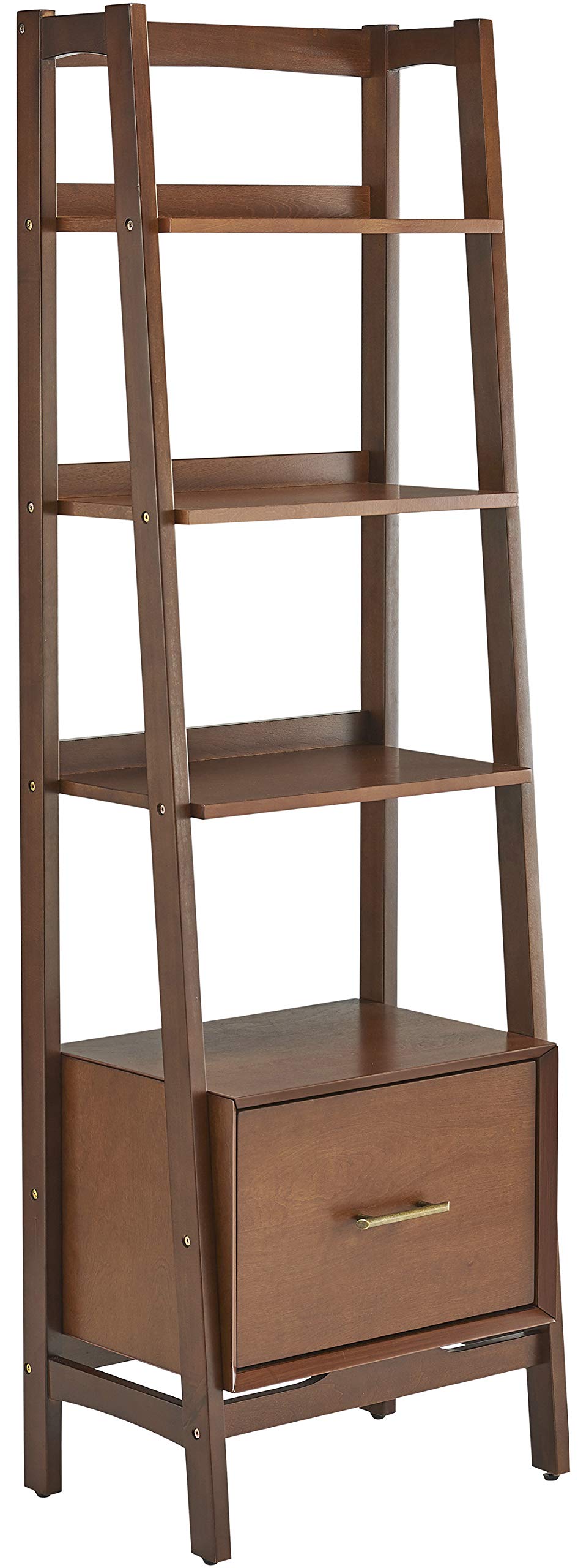 Crosley Furniture Landon Small Etagere Bookcase, Mahogany