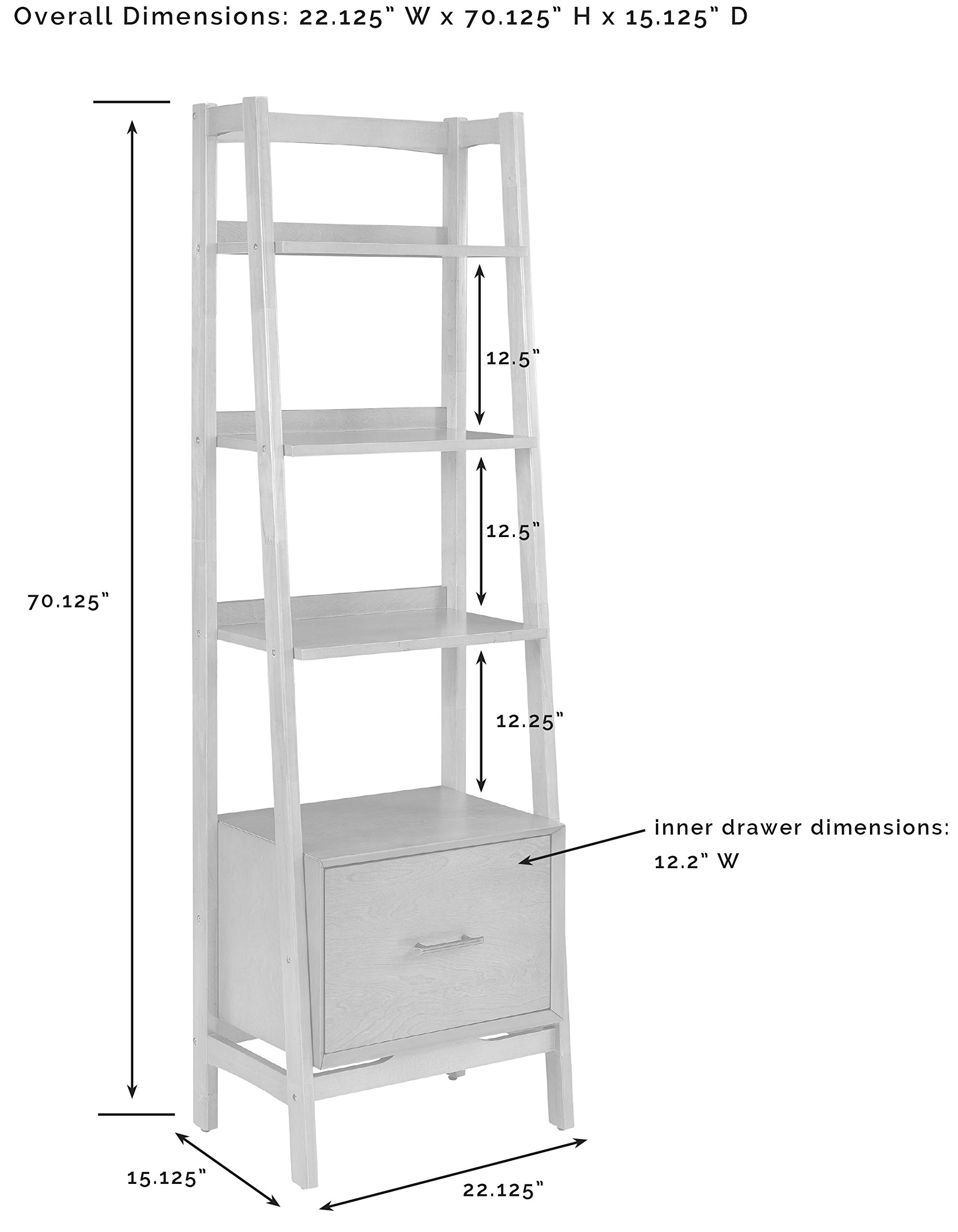 Crosley Furniture Landon Small Etagere Bookcase, Mahogany