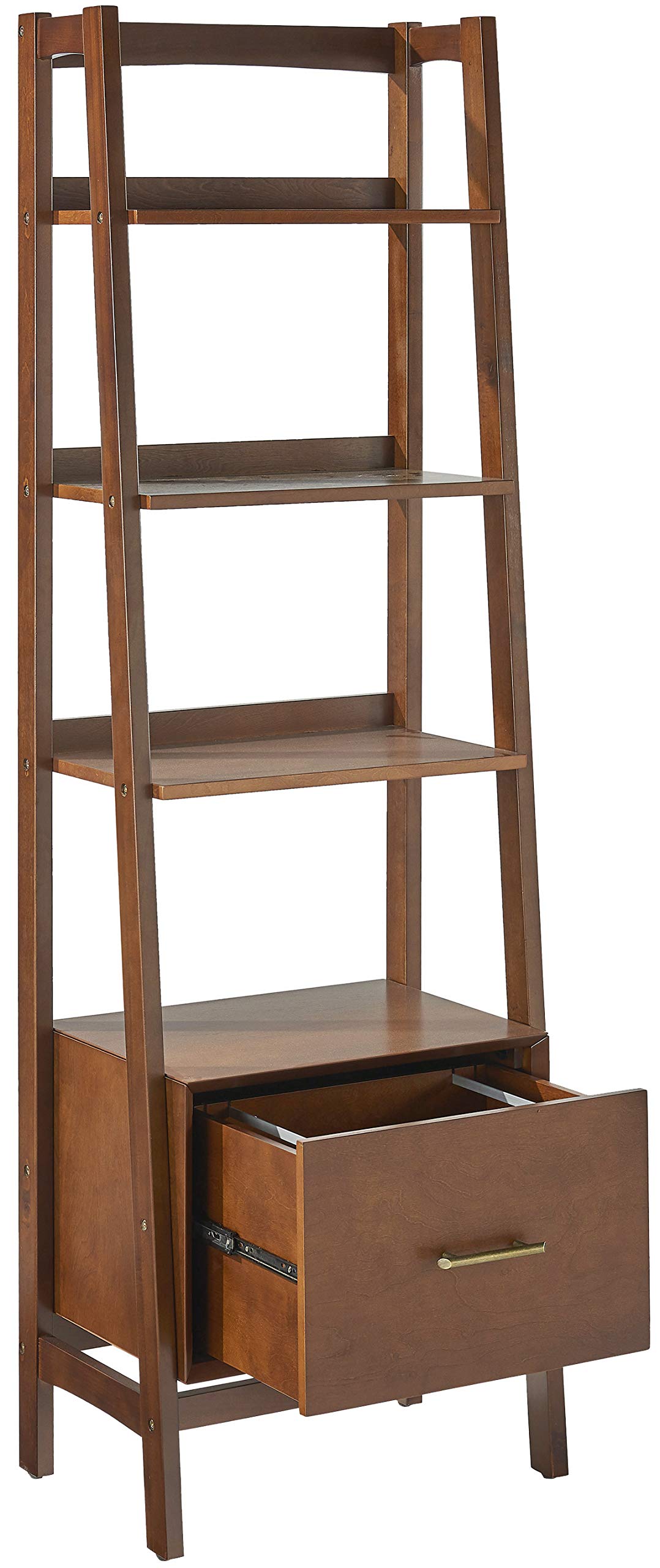 Crosley Furniture Landon Small Etagere Bookcase, Mahogany