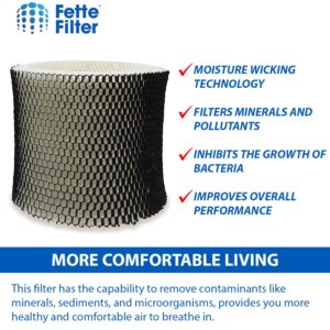 Fette Filter - Humidifier Wicking Filter Compatible with Holmes HWF65, HWF65PDQ-U - Filter C. (Pack of 6)