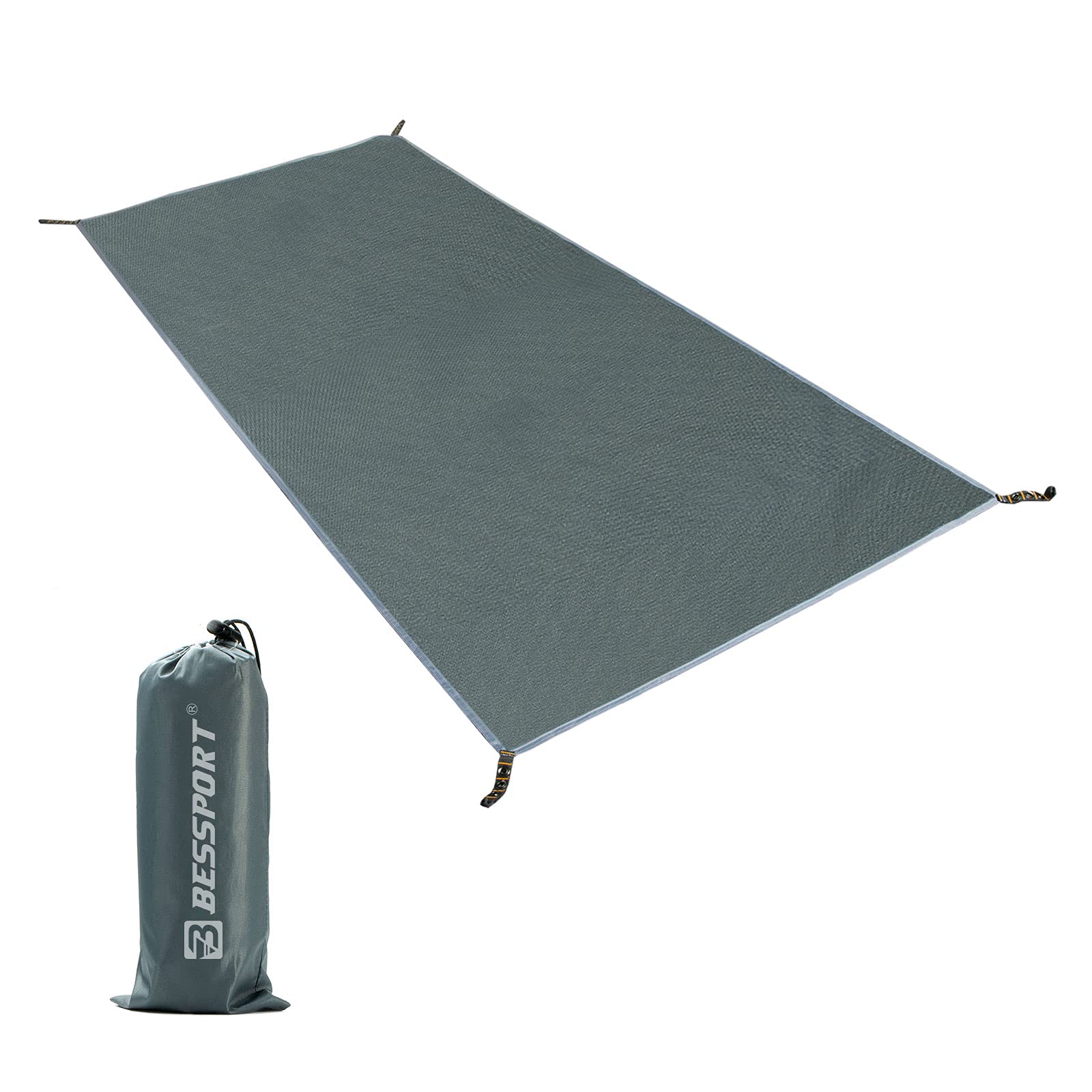 Bessport Tent Footprint for 1-2-3 Person Tent Waterproof Camping Tarp with Drawstring Carrying Bag for Picnic, Hiking and Other Outdoor Activities (3 Person)