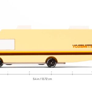 CANDYCAR® Wooden Diecast Collection - Yosemite RV, Premium Handcrafted Beech Wood Toy Car