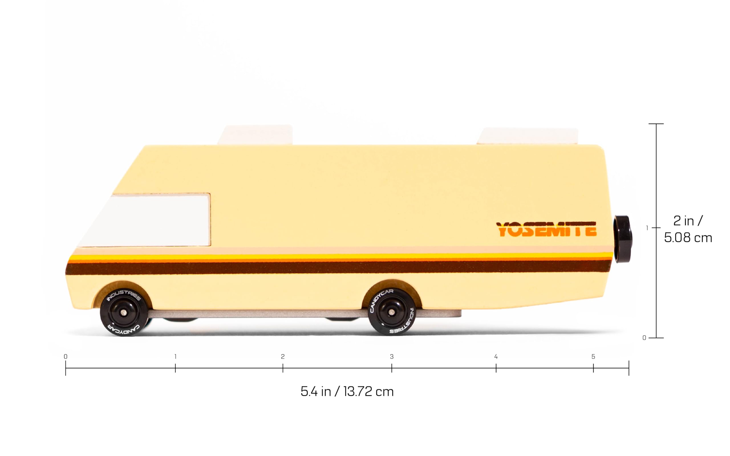 CANDYCAR® Wooden Diecast Collection - Yosemite RV, Premium Handcrafted Beech Wood Toy Car