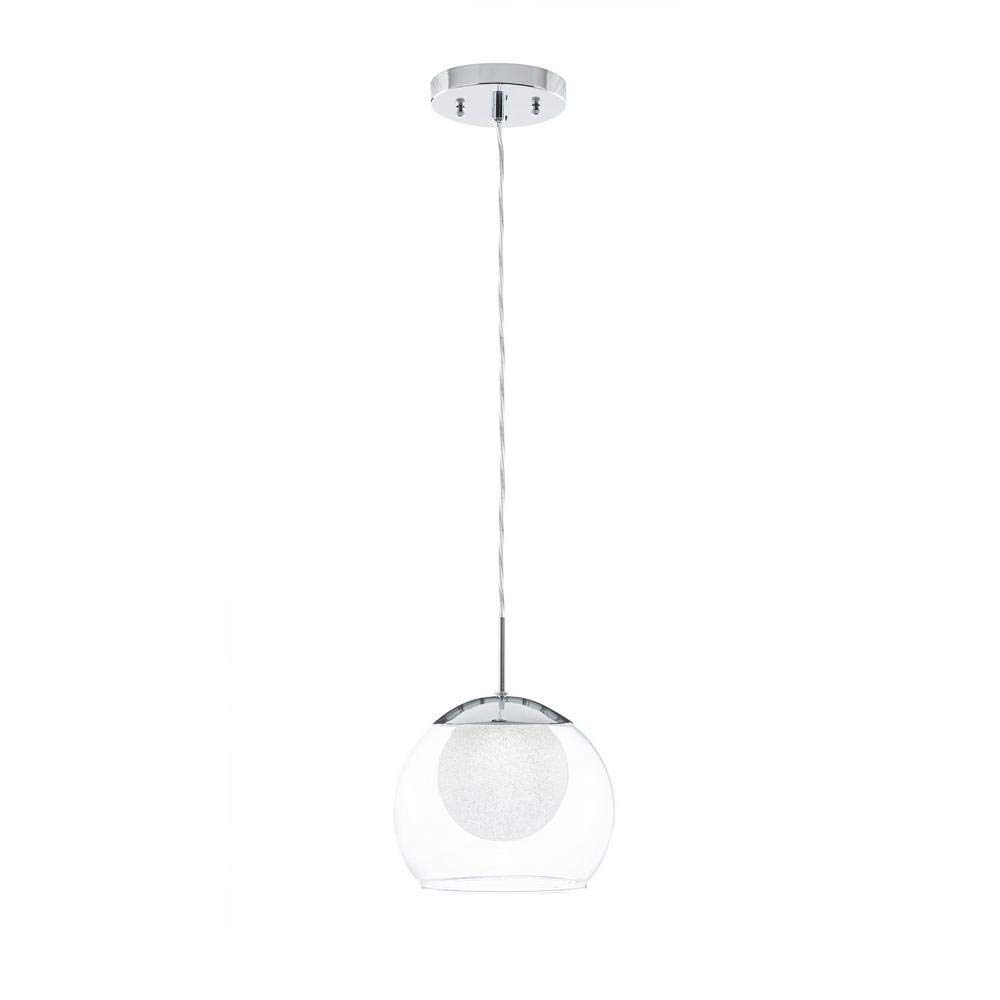 Home Decorators Collection 40-Watt Equivalence Chrome Integrated LED Mini Pendant