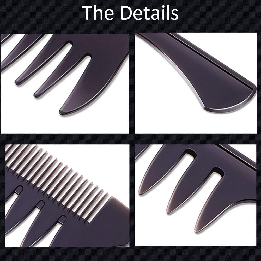 Styling Hair Comb Set Salon Barber Hairstylist Comb 5 Pack Professional Hair Brush Retro Hairdressing Hair Care Style Accessory Double-sided for Men Boy Gentleman