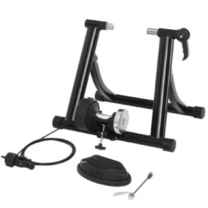 songmics indoor bike trainer stand, reduces noise, curvy stable frame usbt01b