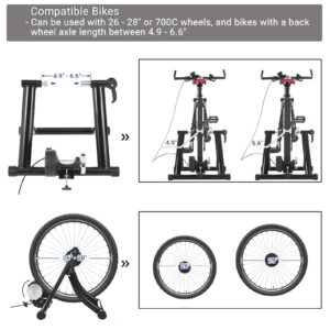 SONGMICS Indoor Bike Trainer Stand, Reduces Noise, Curvy Stable Frame USBT01B