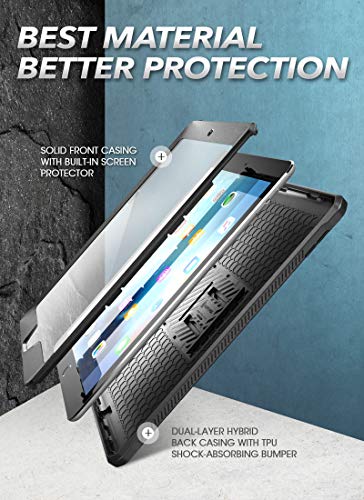 SUPCASE for iPad 9th Generation Case with Screen Protector (Unicorn Beetle Pro), [Built-in Stand] Heavy Duty Rugged Protective Case for iPad 10.2 9th / 8th / 7th Generation (2021/2020/2019), Black