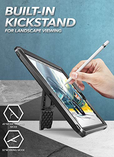 SUPCASE for iPad 9th Generation Case with Screen Protector (Unicorn Beetle Pro), [Built-in Stand] Heavy Duty Rugged Protective Case for iPad 10.2 9th / 8th / 7th Generation (2021/2020/2019), Black