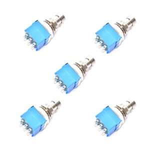 comimark 5pcs 3pdt 9pin guitar effects pedal box stomp foot true bypass metal switch 3pdt