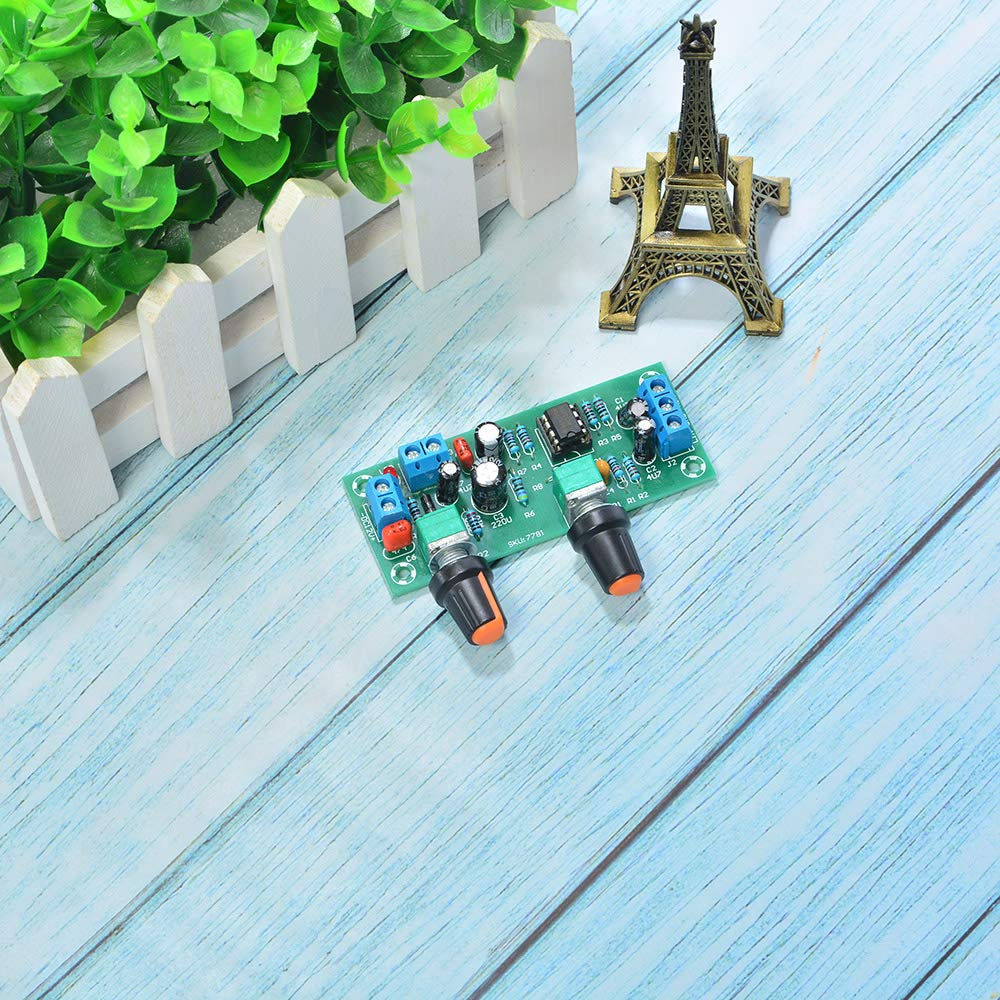 Comimark 1Pcs DC 12V-24V Low-Pass Filter NE5532 Subwoofer Process Pre-Amplifier Preamp Board